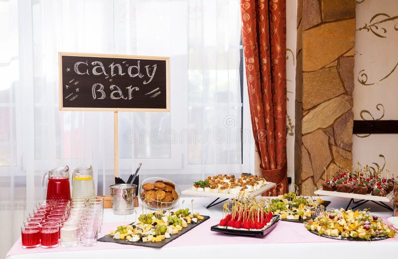 Candy bar at the event stock photo. Image of beautiful - 118462096