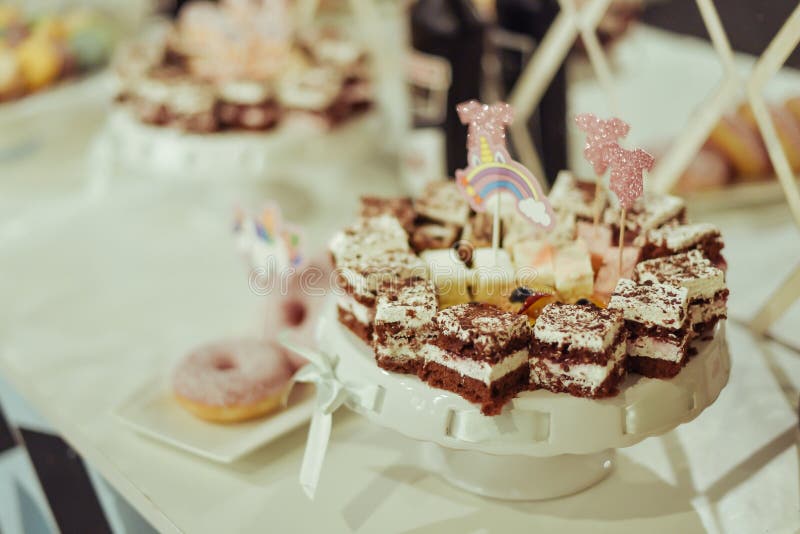 Candy Bar on a Party Reception Stock Photo - Image of calories ...