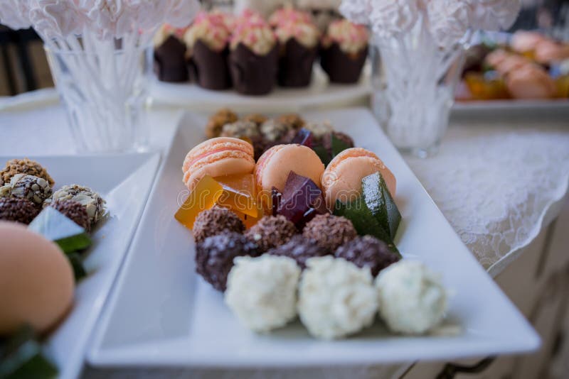 Candy Bar with Sweets at the Party Stock Image - Image of gourmet ...