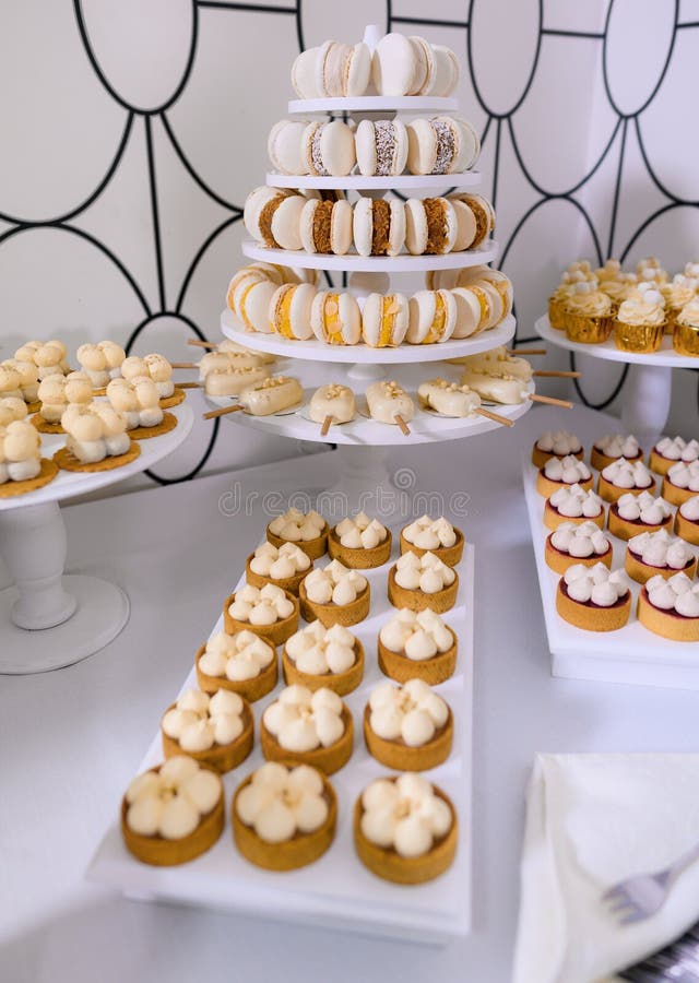 Table with Cakes and Desserts Stock Photo - Image of cake, decorated ...