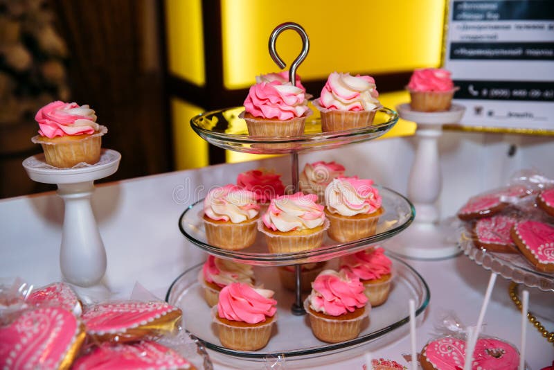 Candy Bar. Table with Sweets, Candies, Dessert Stock Photo - Image of ...