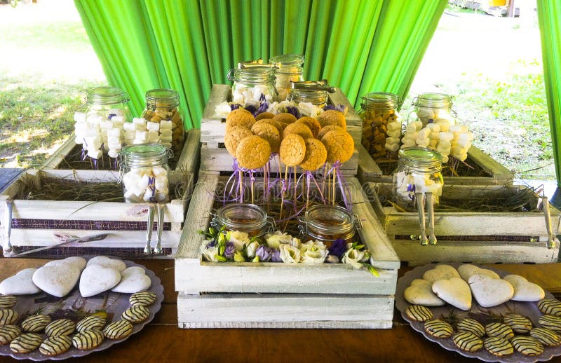 Candy Bar at a Wedding Purple Stock Photo - Image of beard, maturity ...