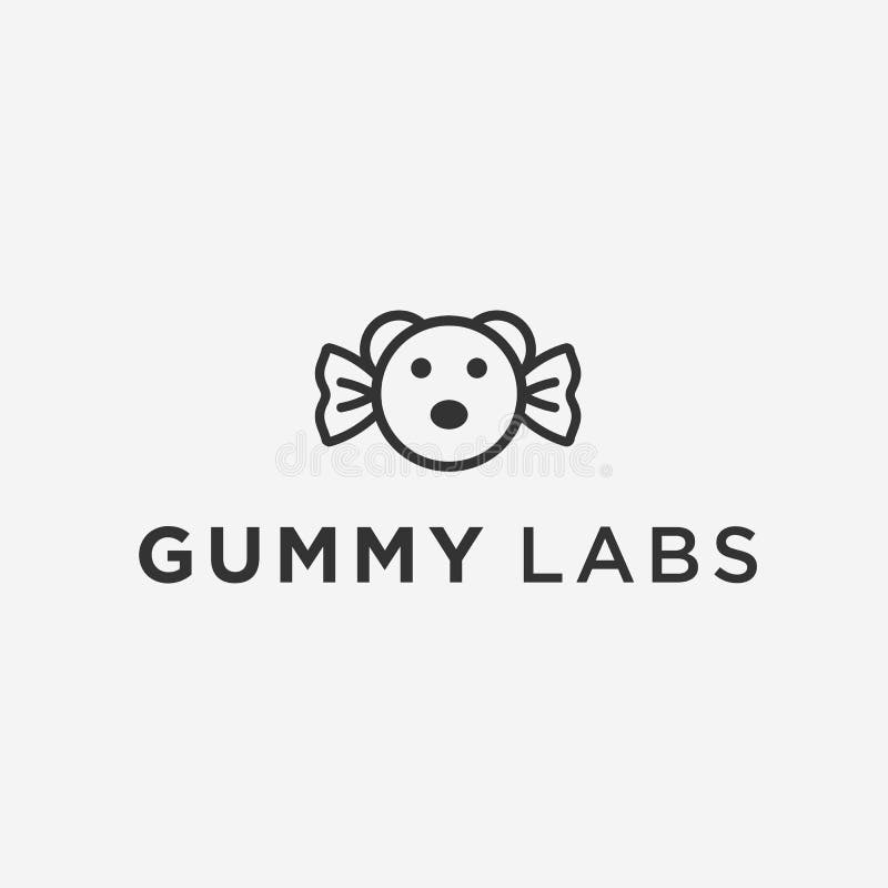 Candy Bear Logo Design Vector Illustration Stock Vector - Illustration ...