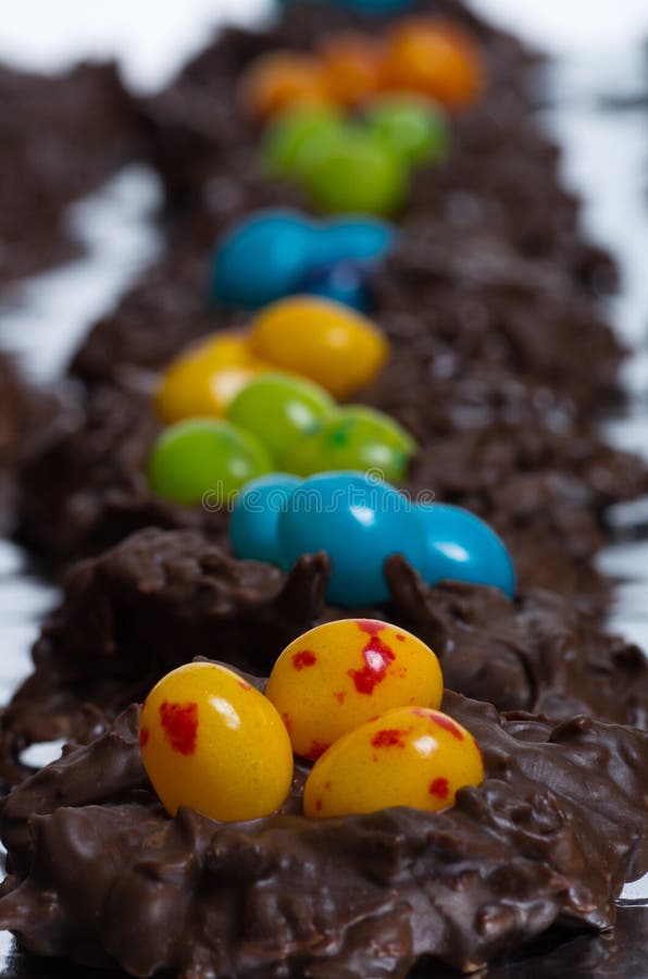 Candy Bird Nests Shallow Focus Stock Photo - Image of flavor ...