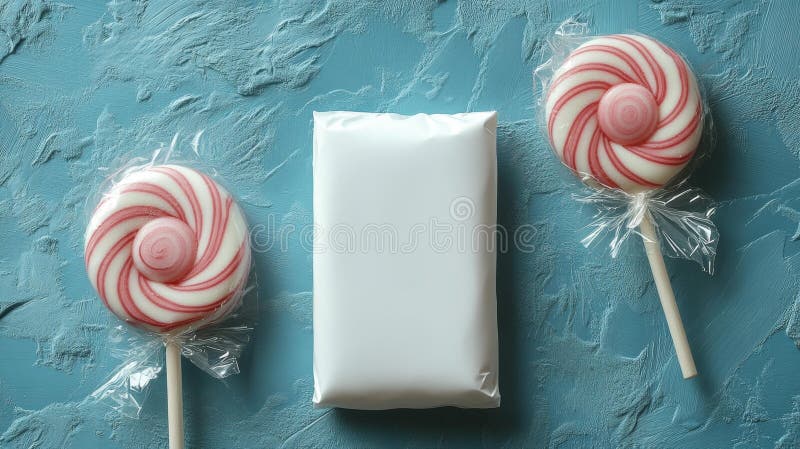 Candy and Blank Packaging on Textured Surface Generative AI Stock ...