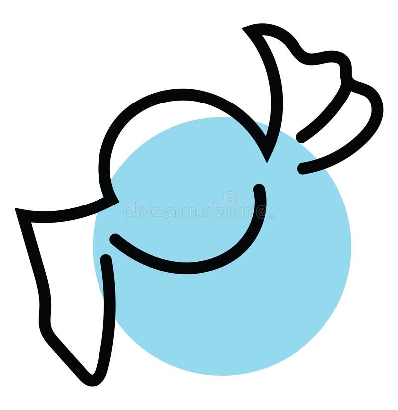 Candy in a Blue Wrapper, Icon Stock Vector - Illustration of pink ...