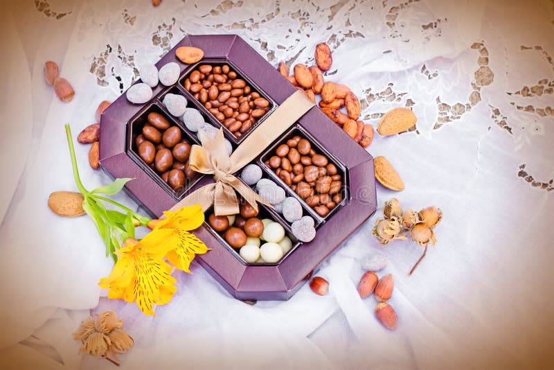 Candy Box - Handmade Quality Sweets Stock Photo - Image of beans ...