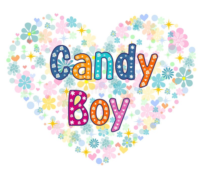 Candy boy greeting card. stock vector. Illustration of homosexual ...