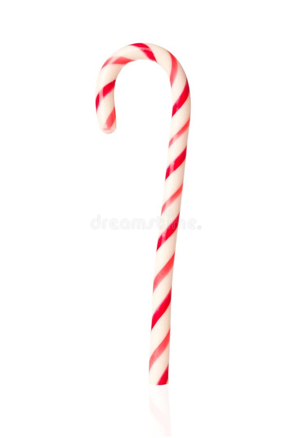 Big Candy Cane Isolated with Path Stock Photo - Image of background ...