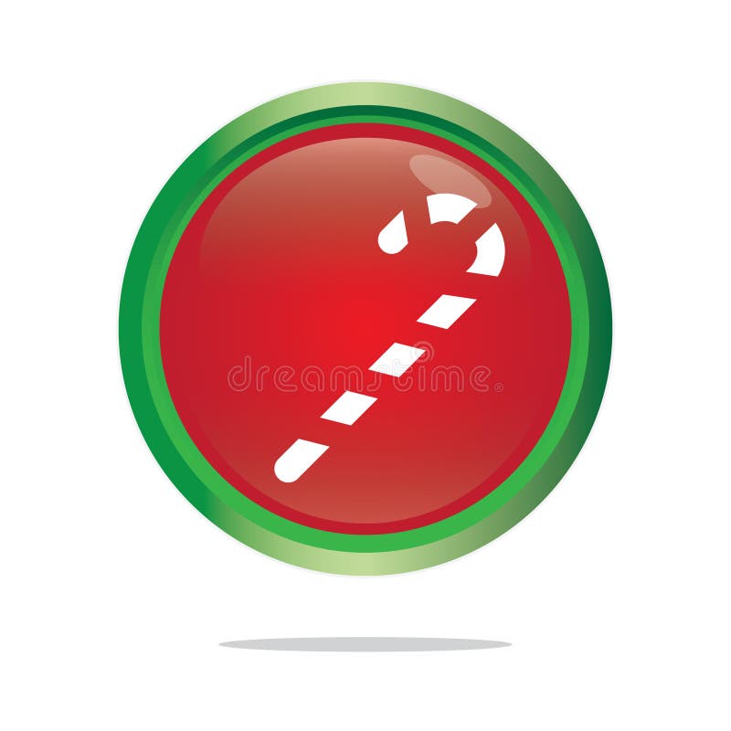 Candy Cane Button. Vector Illustration Decorative Design Stock Vector ...