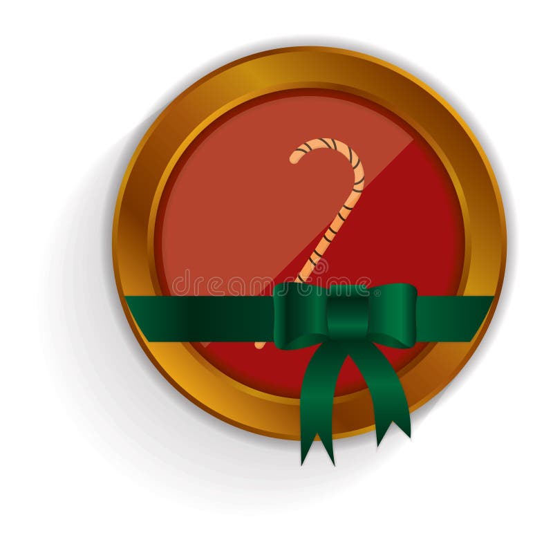 Candy Cane Button. Vector Illustration Decorative Design Stock Vector ...