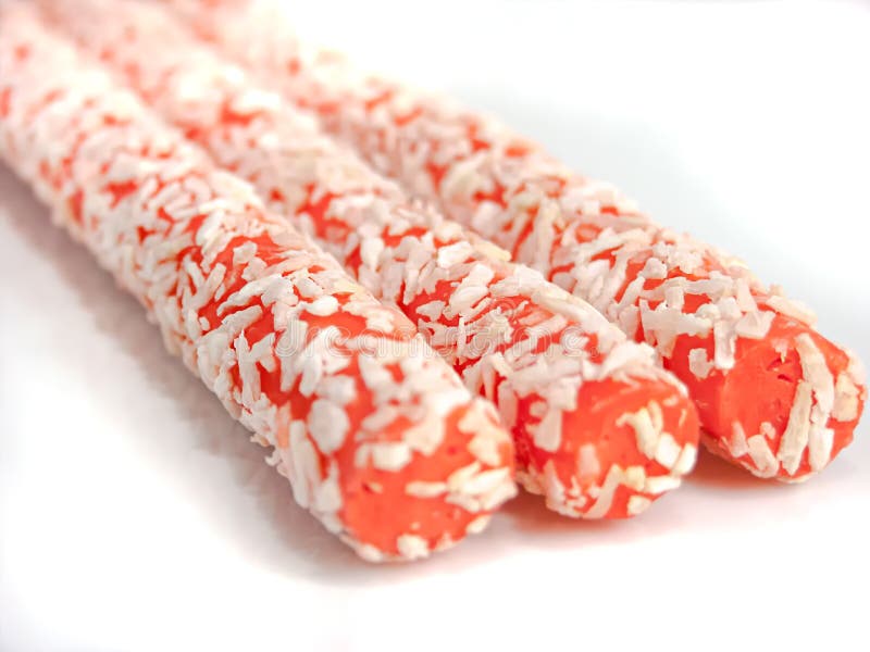 Candy Cane, Candy in the Shape of a Small Stick Made of Colored Sugar ...