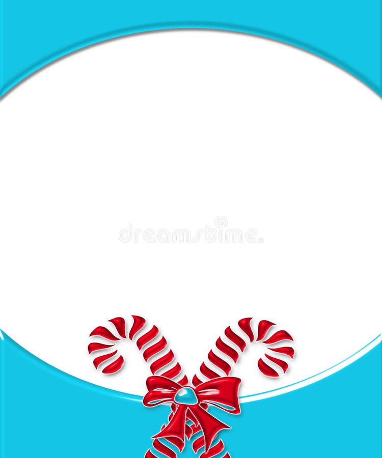 Candy Cane Card Frame 2 stock illustration. Illustration of cane - 7008615