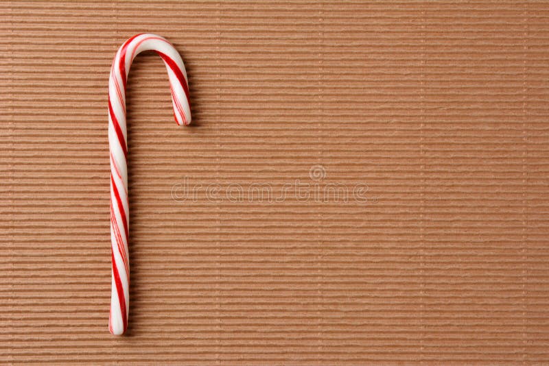 Candy Cane on Cardboard stock image. Image of angle, overhead - 59649851