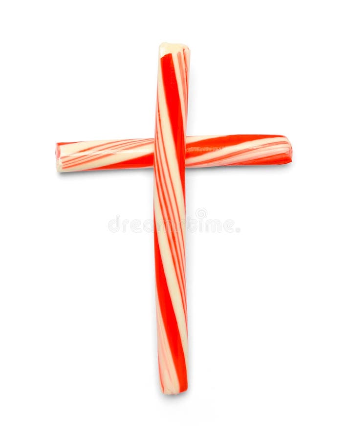 Candy Cane Cross stock photo. Image of mint, christ - 268050280