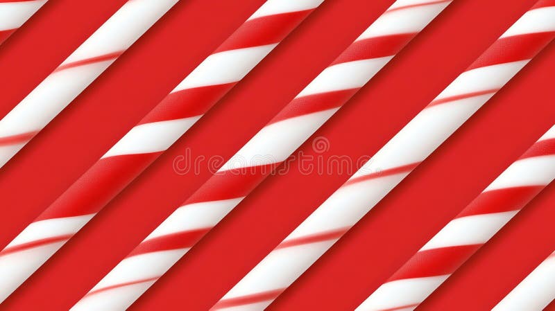 Candy Cane Pattern Background with 3D Effect Stock Illustration ...