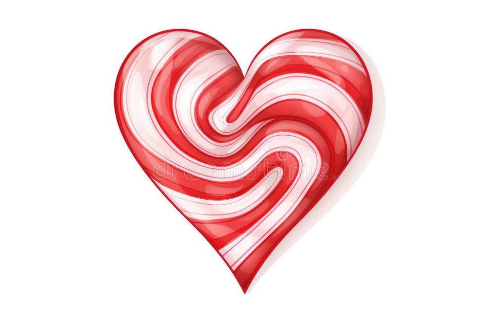 Candy Canes Forming Heart Shape on White Background - Generative AI ...