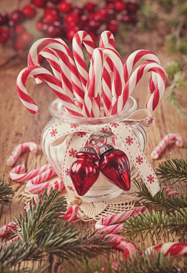 Candy cane with red ribbon stock image. Image of decoration - 11840013