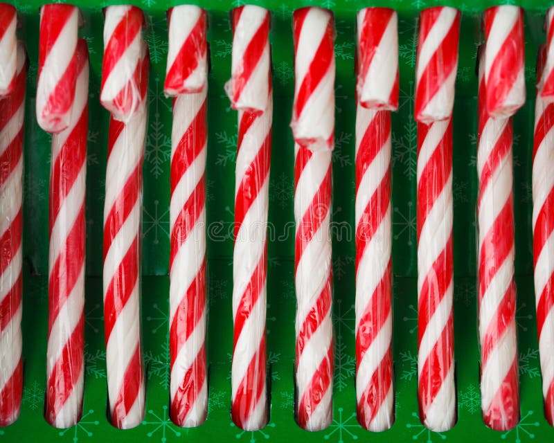 Candy canes in green pack stock image. Image of colorful - 45019187