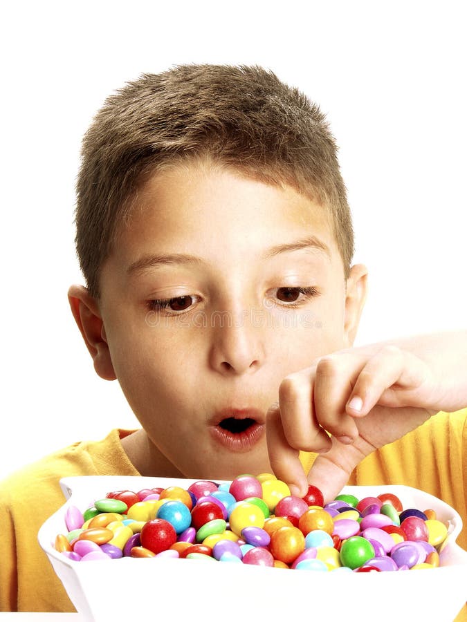 Expressive Child Eating Chocolate Stock Image - Image of provocative ...
