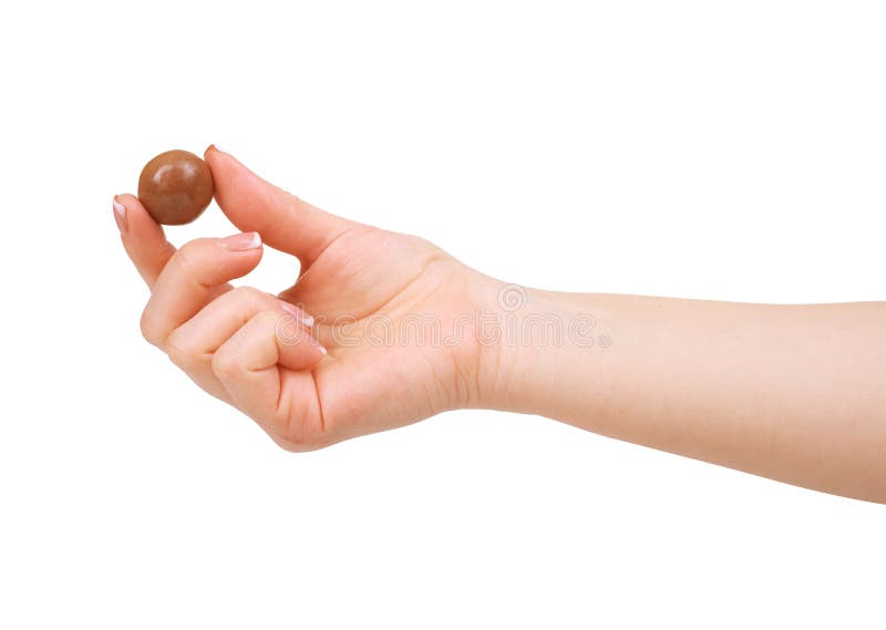 Candy chocolate stock photo. Image of hand, dainty, happy - 75403772