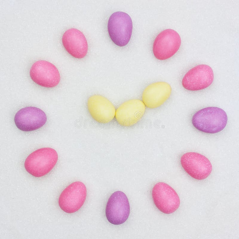 Candy Clock Face stock photo. Image of easter, flavor - 34909728