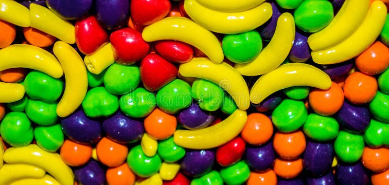 Candy Close-up in Case Background Stock Image - Image of mixed, tasty ...