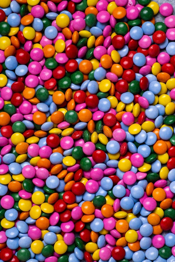 Candy Coated Chocolate Button Sprinkle Texture Stock Photo - Image of ...
