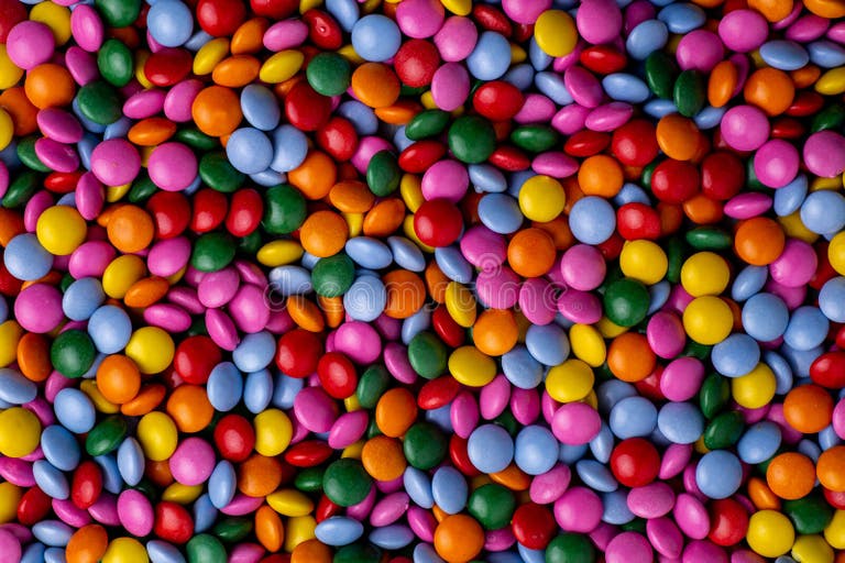 Candy Coated Chocolate Button Sprinkle Texture Stock Image - Image of ...