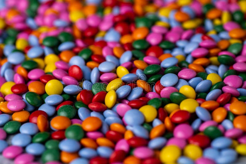 Candy Coated Chocolate Button Sprinkle Texture Stock Photo - Image of ...