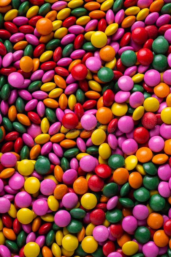 Candy Coated Chocolate Button Sprinkle Texture Stock Image - Image of ...
