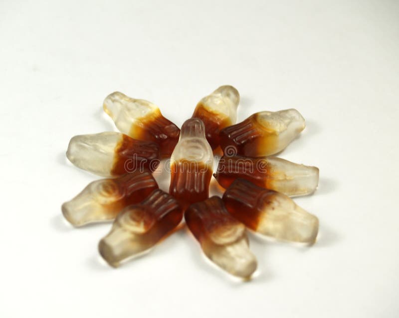 Candy cola bottles editorial stock photo. Image of isolated - 538148