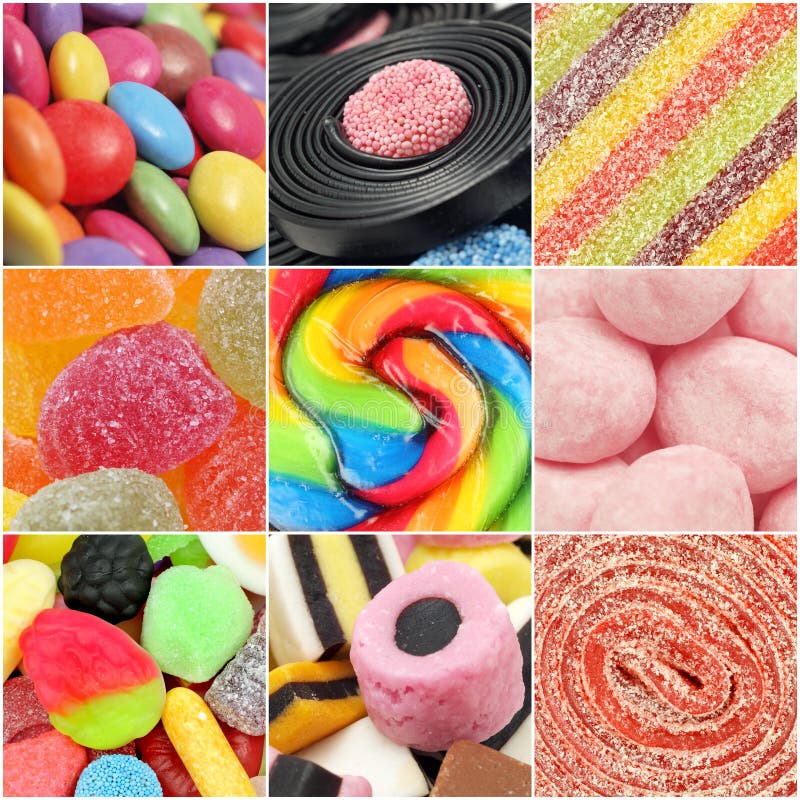 Candy Collage stock image. Image of choice, candy, detail - 27596367