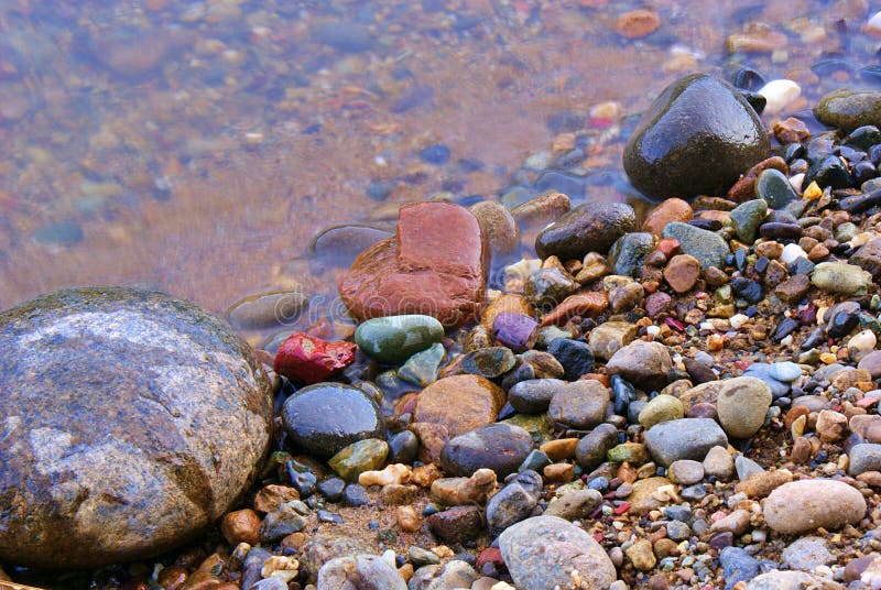 Candy Color Rocks on a Shore of a River Stock Image - Image of natural ...