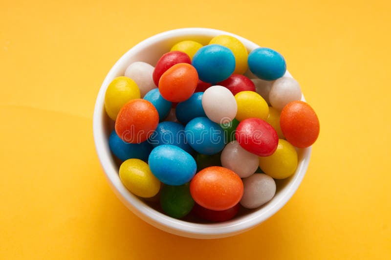 Candy Colored Balls in a Bowl Stock Photo - Image of blue, delicious ...