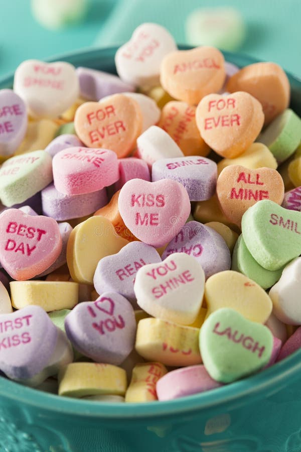 Candy Conversation Hearts for Valentine S Day Stock Image - Image of ...