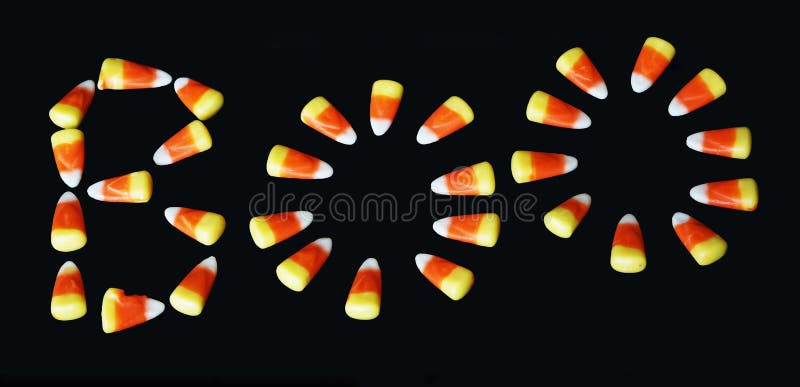 Candy Corn BOO! stock image. Image of corn, arranged - 46028717