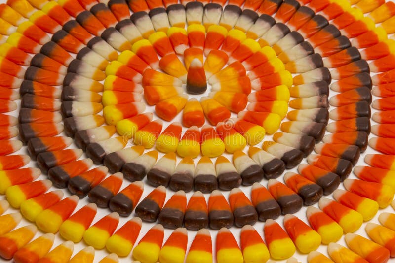 Candy Corn Circles stock photo. Image of round, october - 46065516