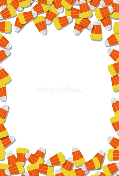 Candy Corn Frame Background Horizontal Vector Illustration 1 Stock ...