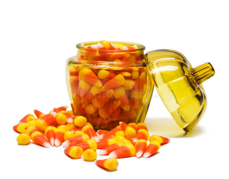 Glass Jar of Candy Corn stock photo. Image of glass, isolated - 6655606