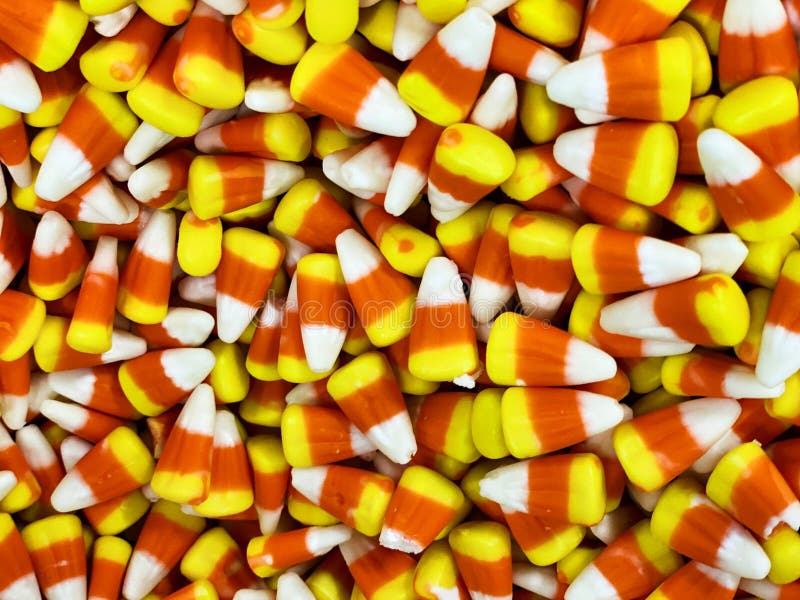 Candy Corn, Small Pyramid-shaped Candy, Orange, Yellow, White Stock ...