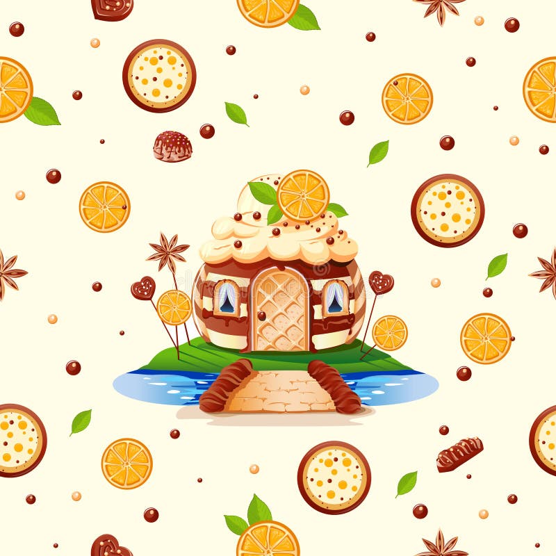 Candy Country Seamless Pattern of Confectionery Stock Vector ...