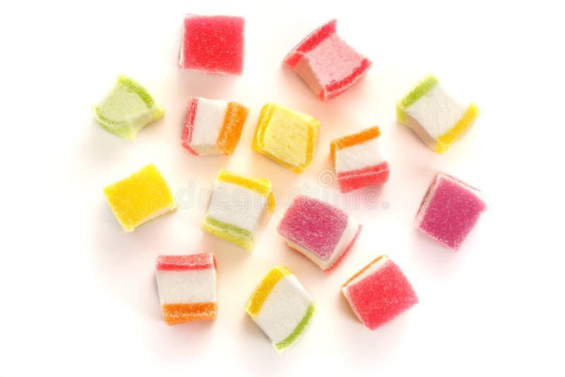 Cube Confectionery. Covered With Sugar In Different Colors. The ...