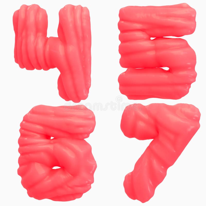 Candy 3d Letters. Alphabet Isolated on White Stock Illustration ...