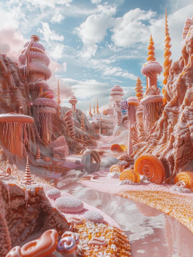 Candy Desert Landscape stock image. Image of candy, desert - 375214889