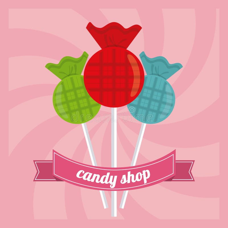 Candy Design. Sweet Icon. Dessert Concept, Vector Illustration Stock ...