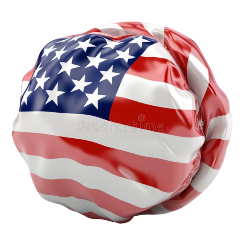 Candy Designed with the American Flag Against Transparent Background ...