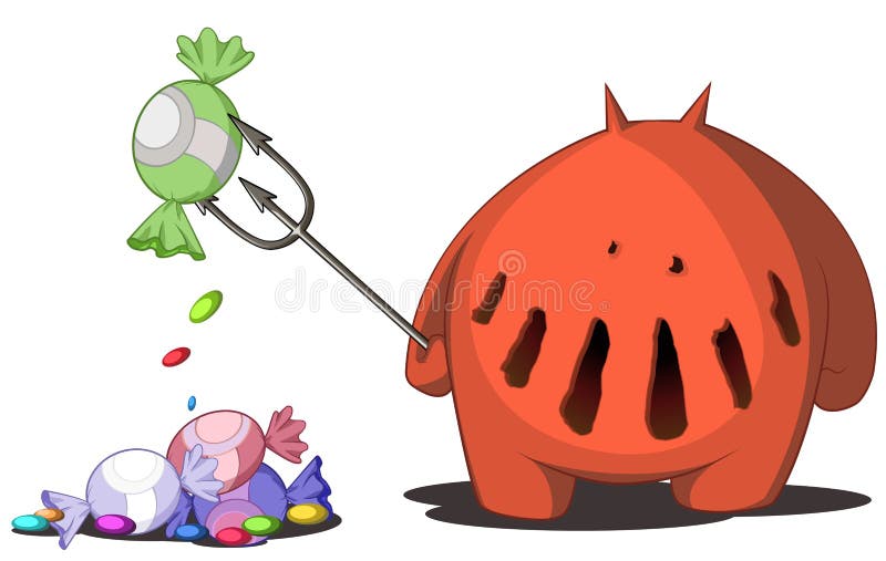 Candy Devil stock vector. Illustration of food, design - 43336151