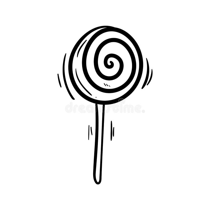 Candy Doodle Icon Vector Cute Stock Vector - Illustration of color ...
