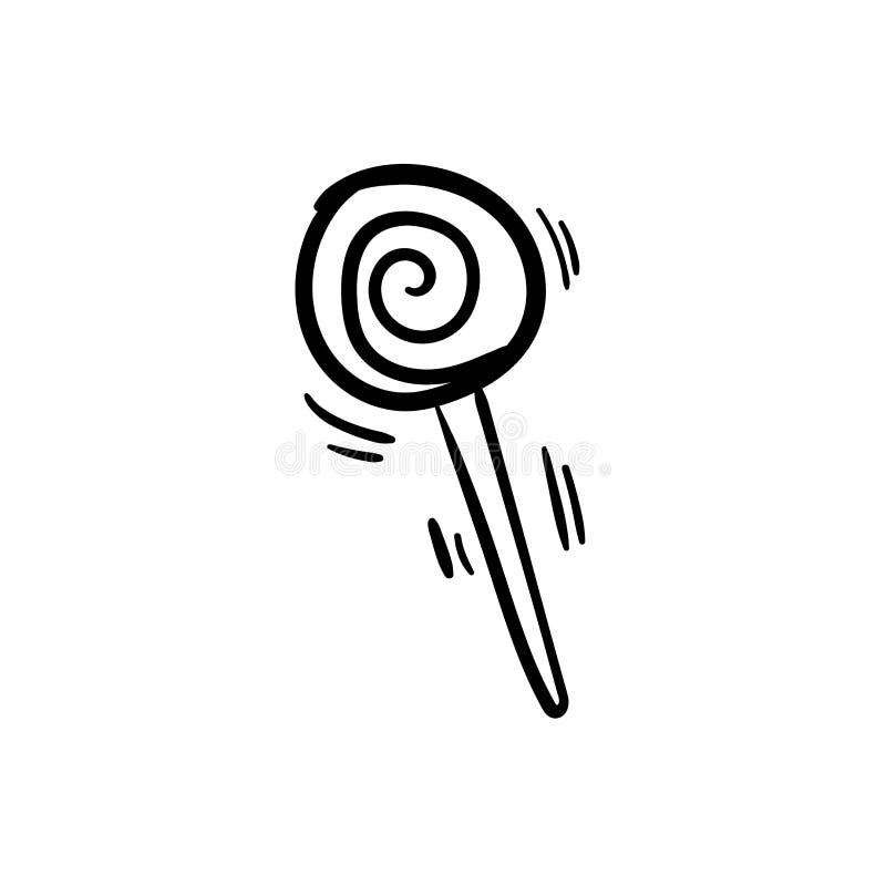Candy Doodle Icon Vector Cute Stock Vector - Illustration of color ...